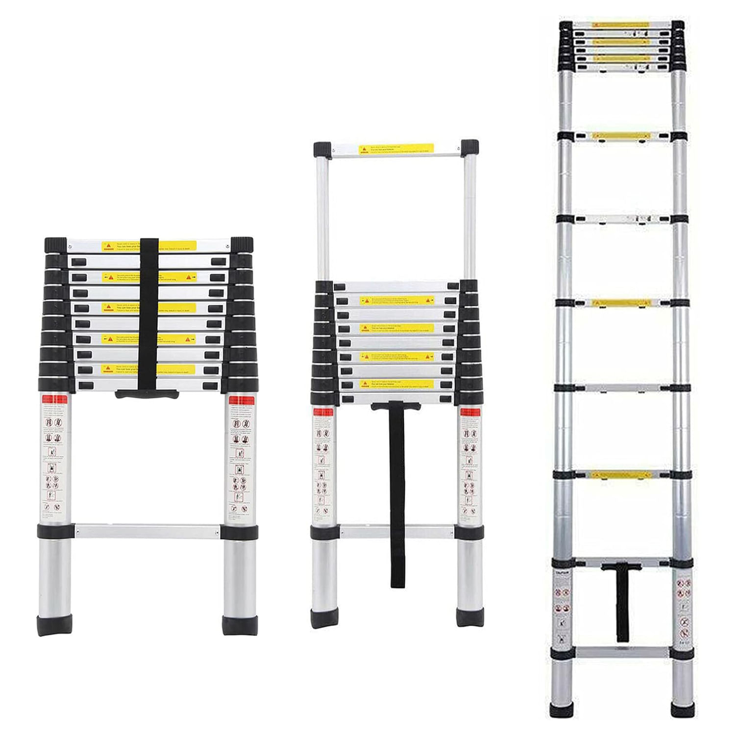 Escalera plegable extensible hasta 3.80 metros con capacidad de carga ...