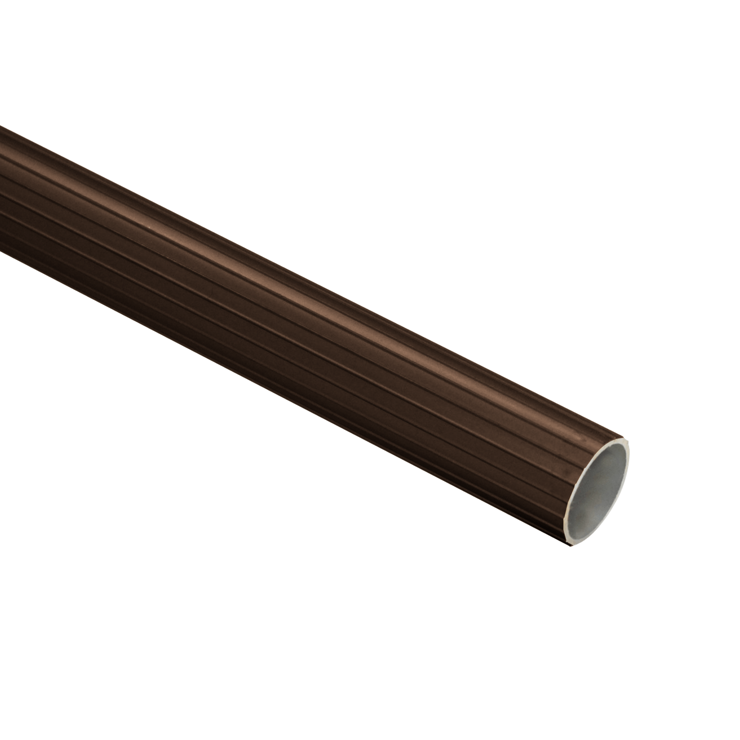 Tubo de aluminio color café, 3/4" x 2,50 mts. Para cortina tradicional ...