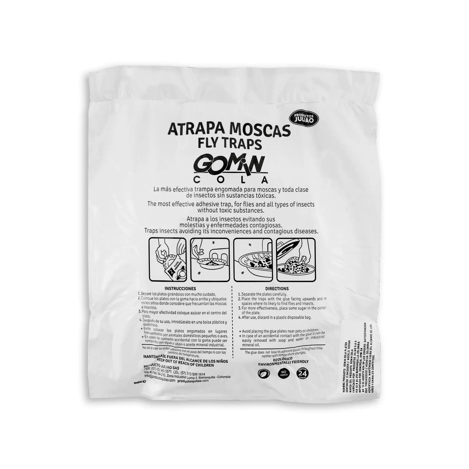 Trampa P/Moscas Engomado Gomin Platos - GOMIN COLA