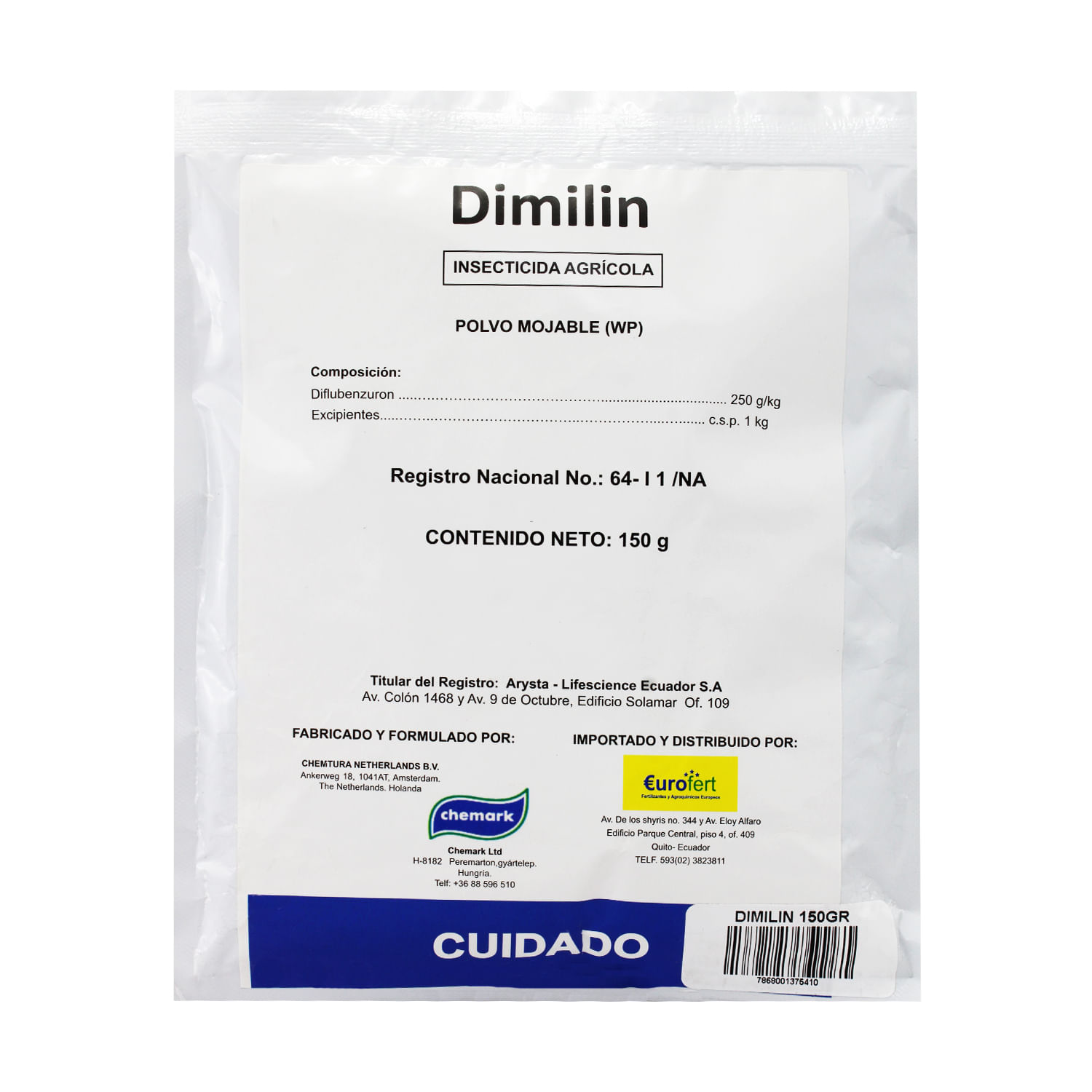 Insecticida para cochinilla DIMILIN polvo mojable; 150 g. - ORGILL - Kywi
