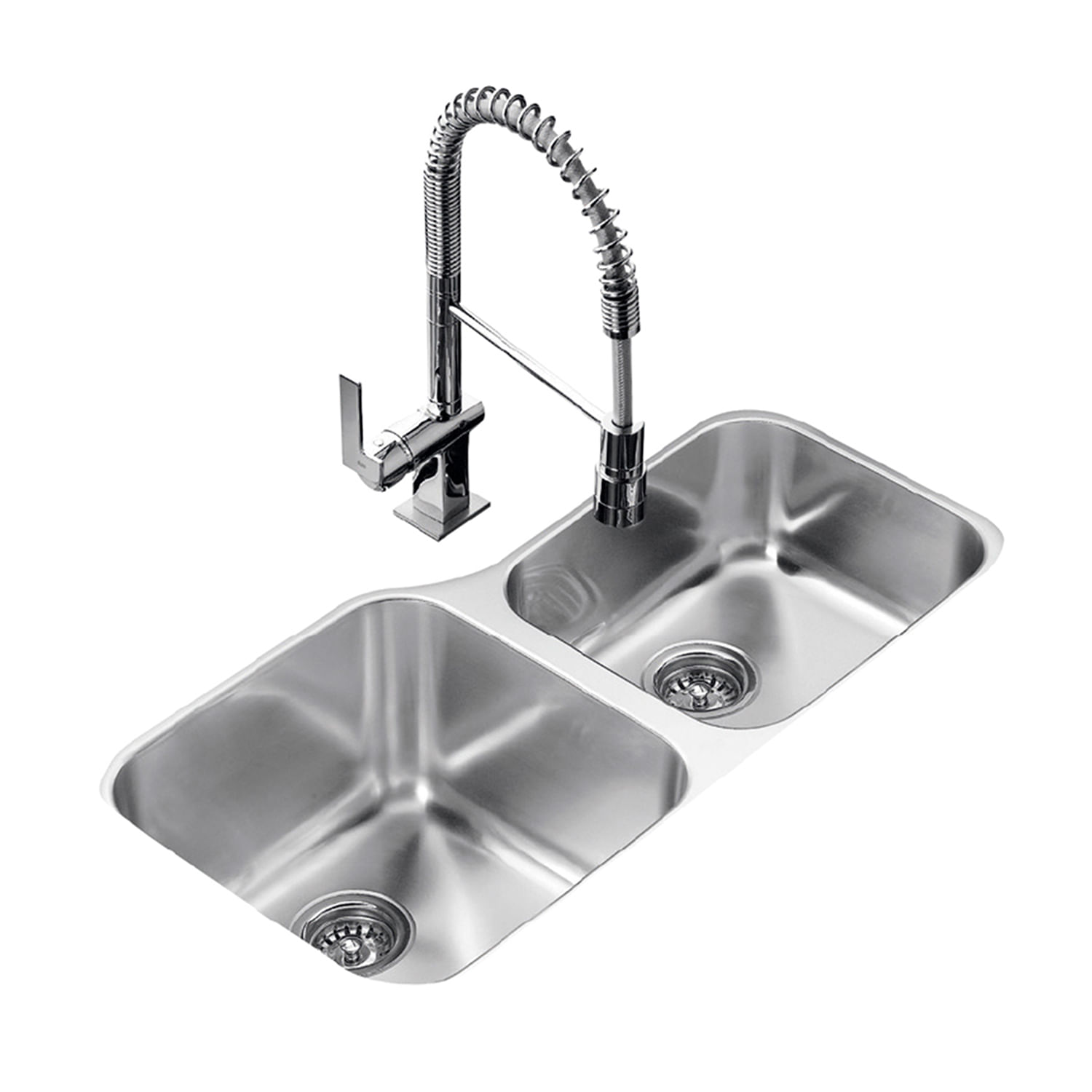 Fregadero doble cubeta de acero inoxidable para bajo encimera modelo BE ...