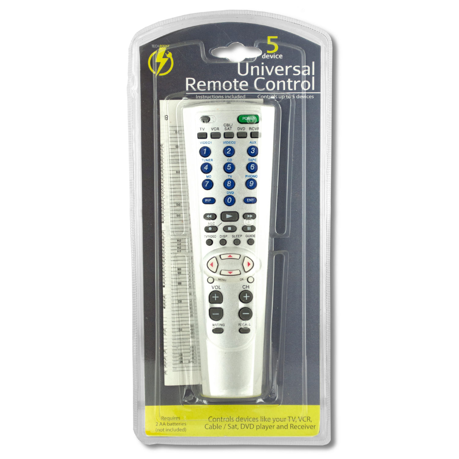 Control remoto universal para 5 dispositivos, diseñado para la ...