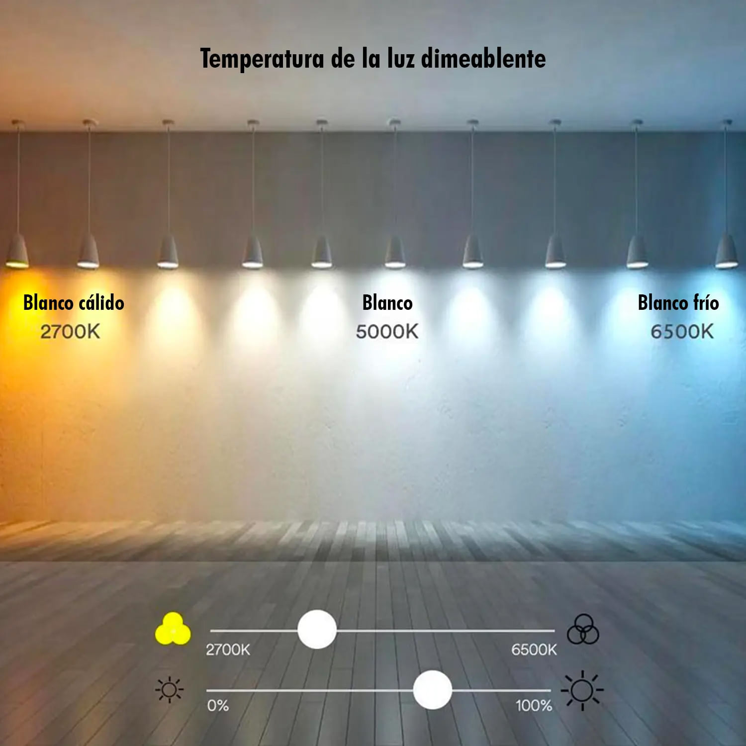 Foco LED SMART con base E27, luz RGB + luz blanca + luz cálida y ...