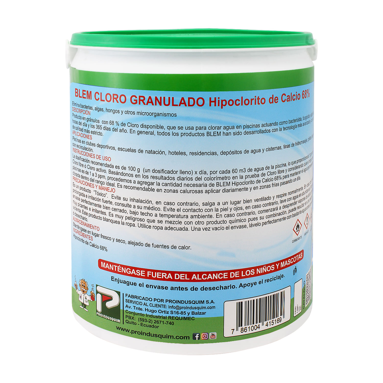 Cloro granulado para tratamiento de agua en piscinas y cisternas ...