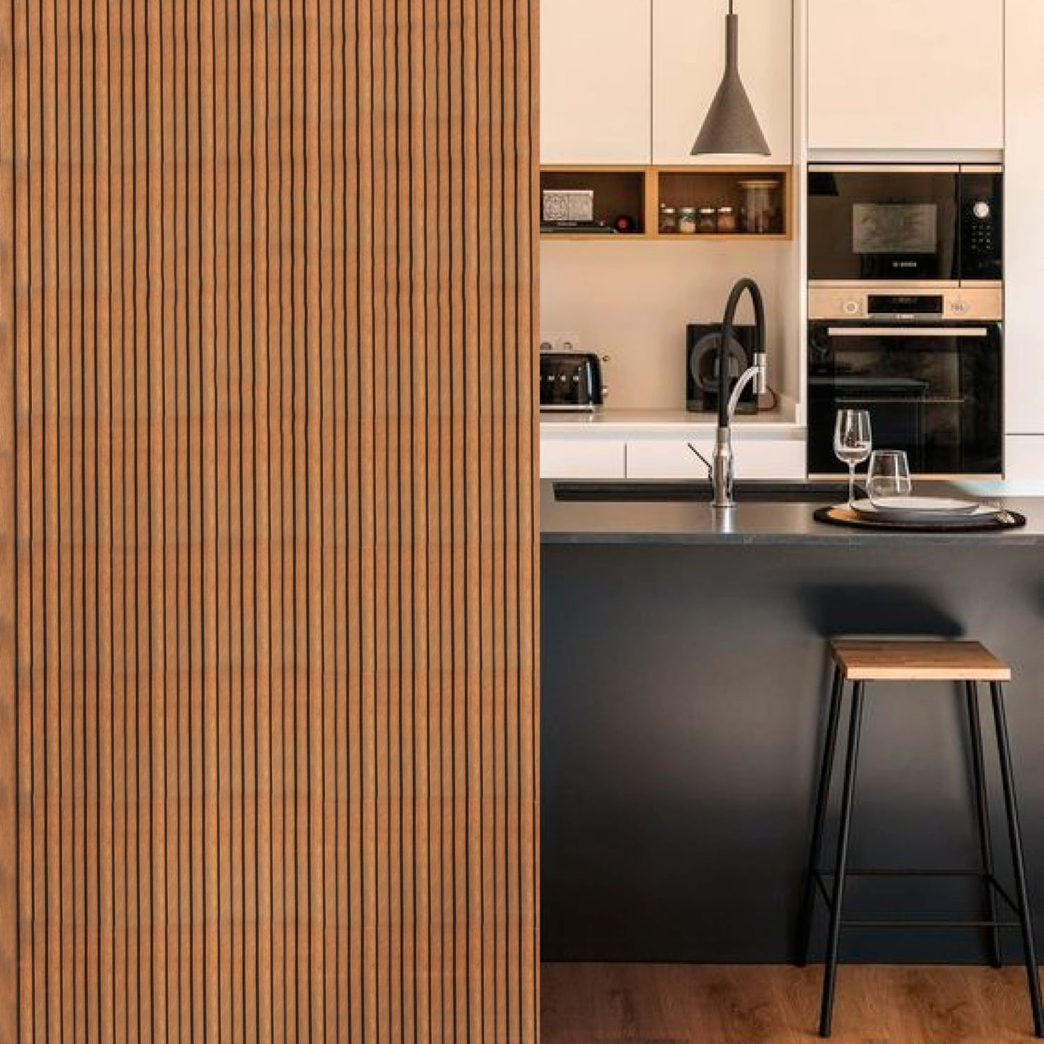 Panel decorativo de madera MDF coco 0.145 x 12mm Cada uno - KASSEL - Kywi