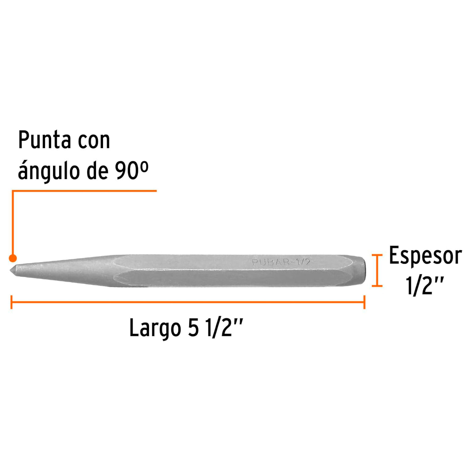 Punzon Marcado P/Metal 1/2" Truper - TRUPER - Kywi