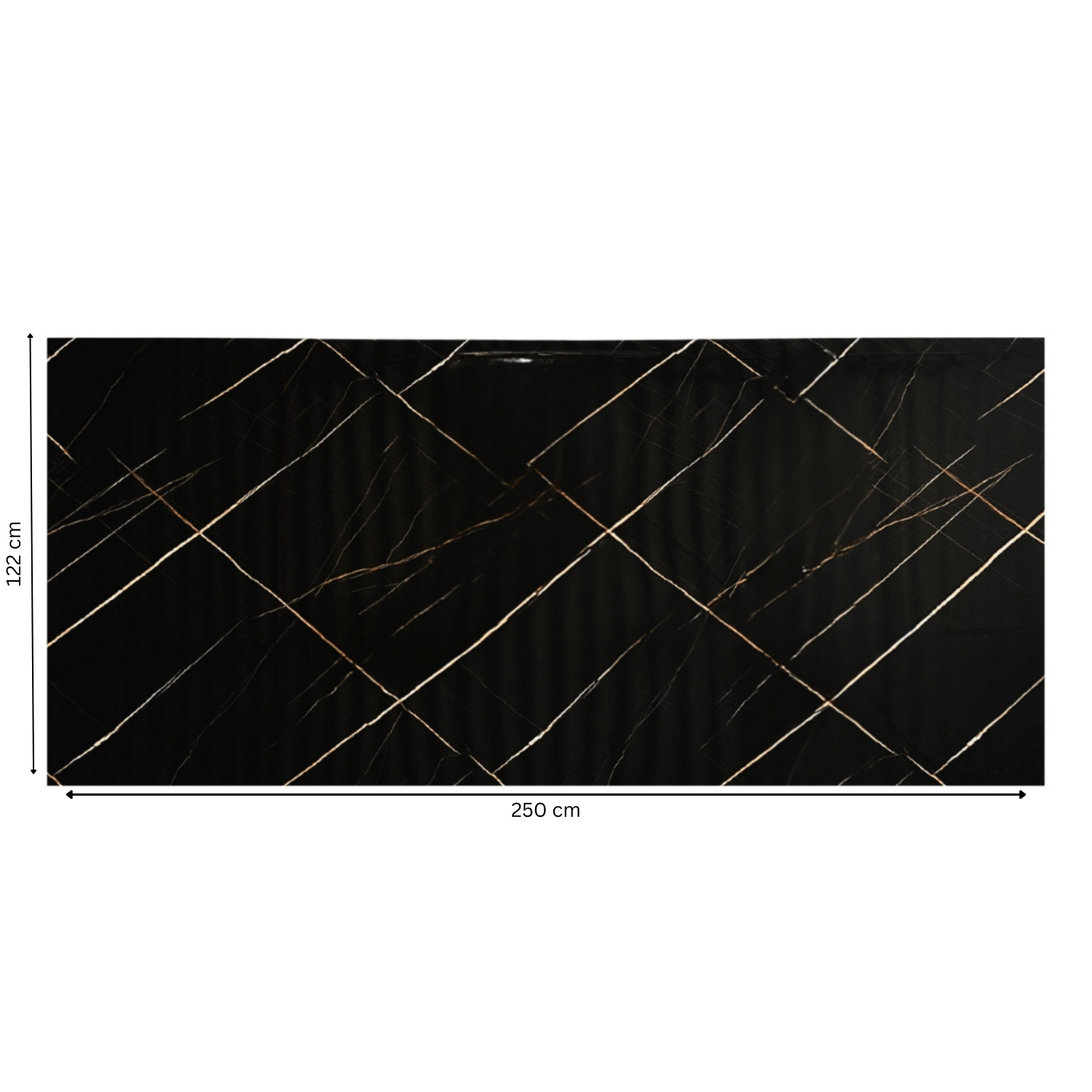 Panel de mármol SPC sahara negro 2.50 x 1.22 Cada uno - KASSEL - Kywi