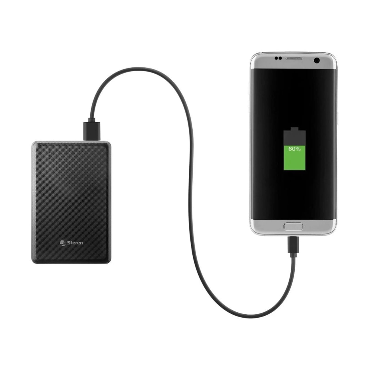 Power Bank de 5000 mAh con superficie texturizada. - STEREN - Kywi