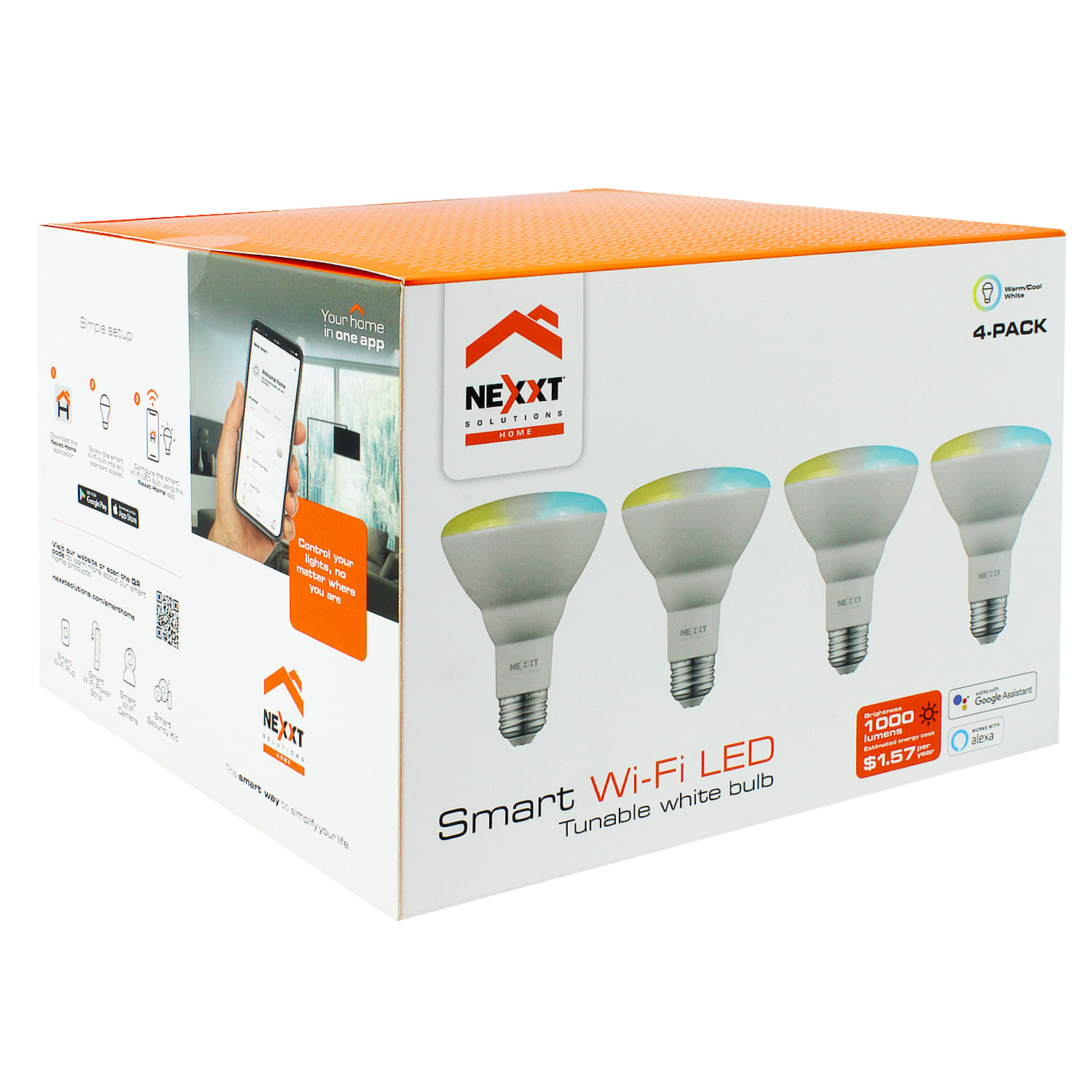 Kit de focos SMART WIFI 1000 lm; 110 V; 2700K. - NEXXT - Kywi