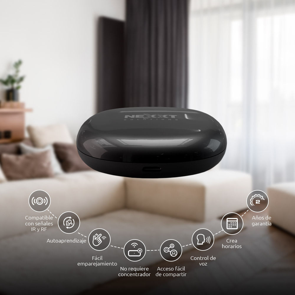Control universal SMART compatible con señales IR+RF. - NEXXT - Kywi