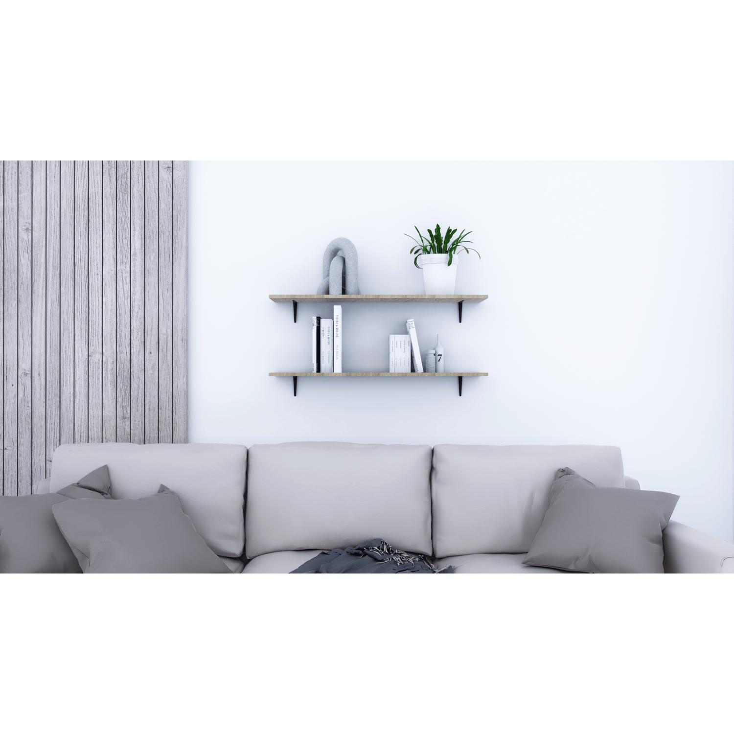 Repisa Nácar de 120x30cm. Fácil de limpiar e instalar. Producto Eco ...