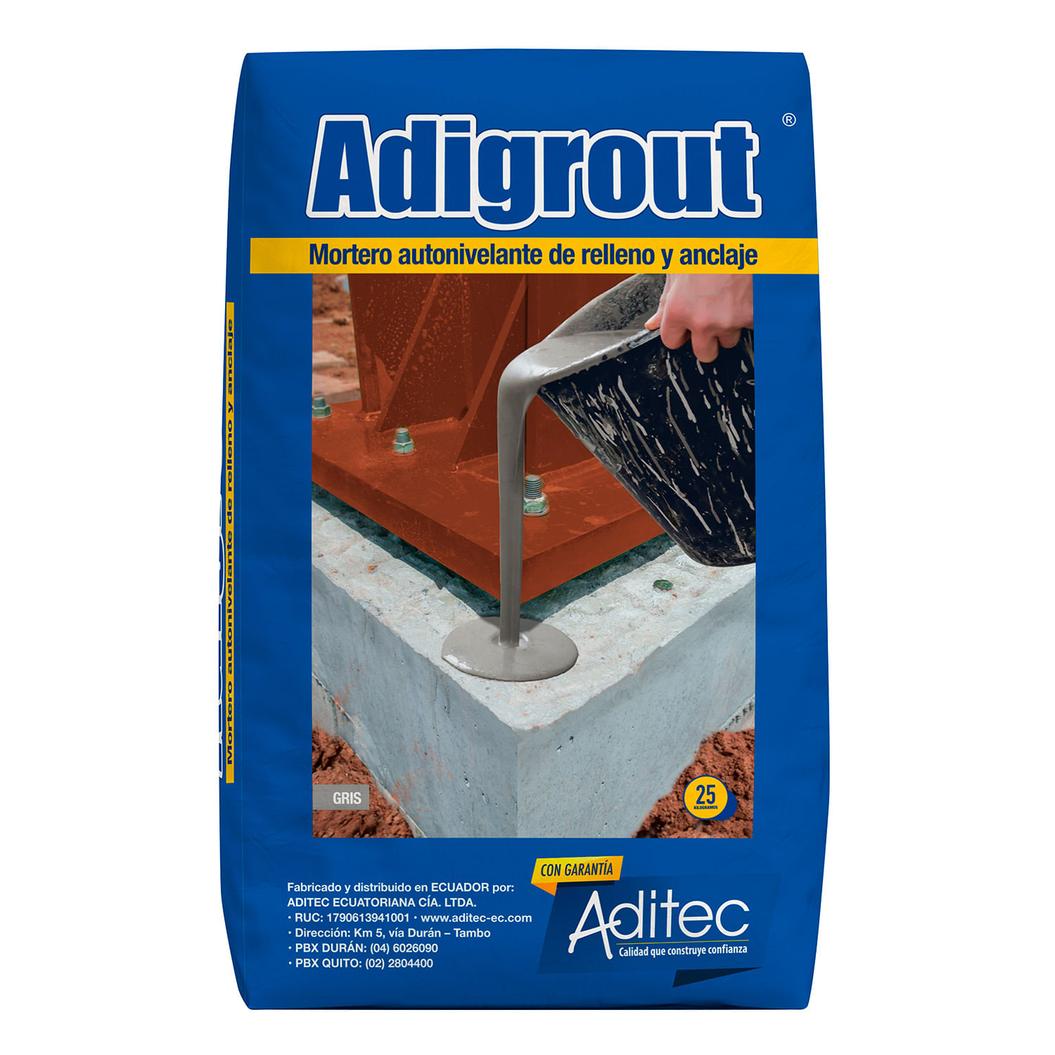 Mortero de anclaje GROUT a base de cemento para rellenos de alta ...