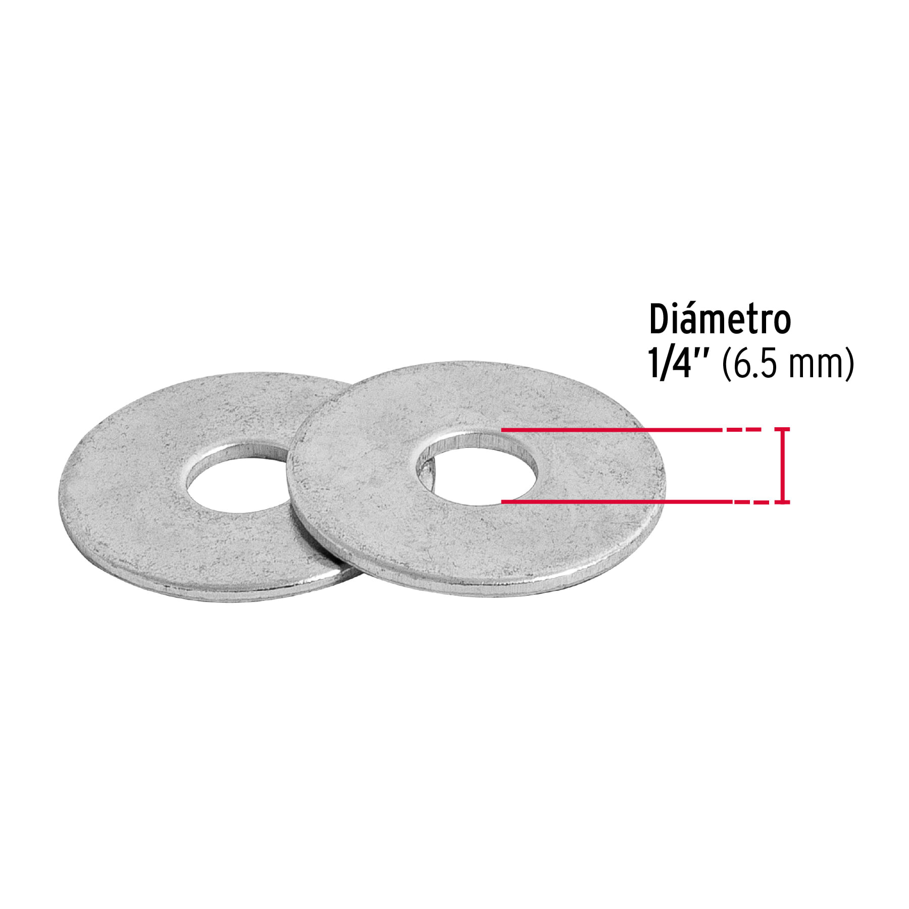 Blíster con 30 arandelas planas con diámetro interno de 1/4". - FIERO ...