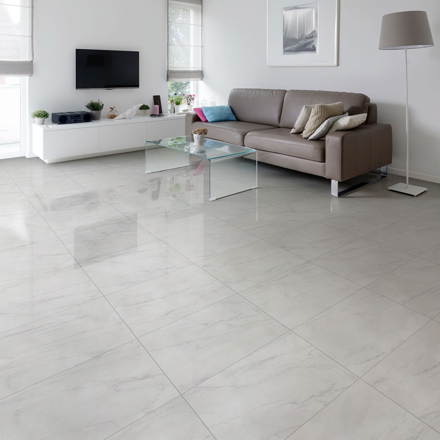 Porcelanato Rumi Marmoleado Rectificado brillante de 60 x 60 Caja 1,44 ...