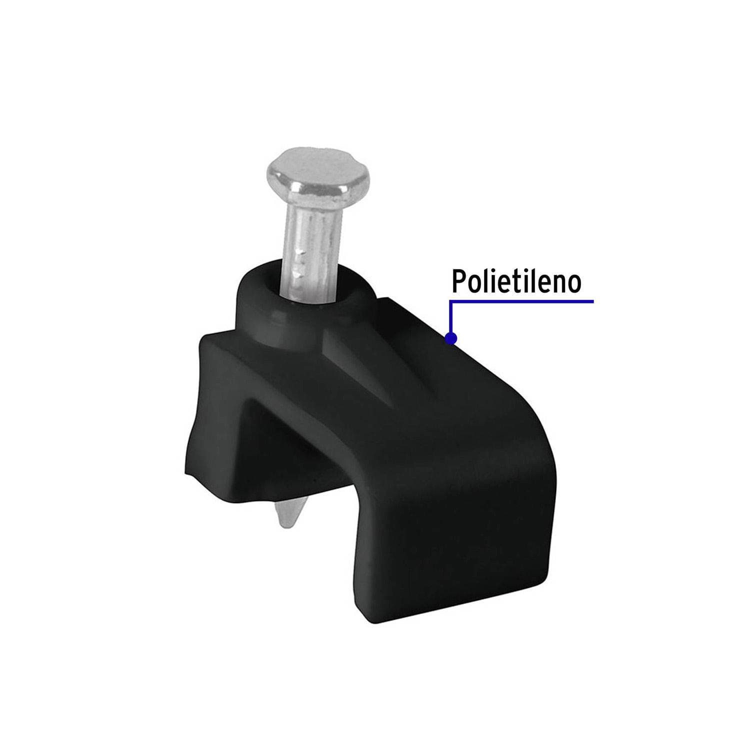 Grapa plástica para cables, set de 20 piezas - VOLTECK - Kywi