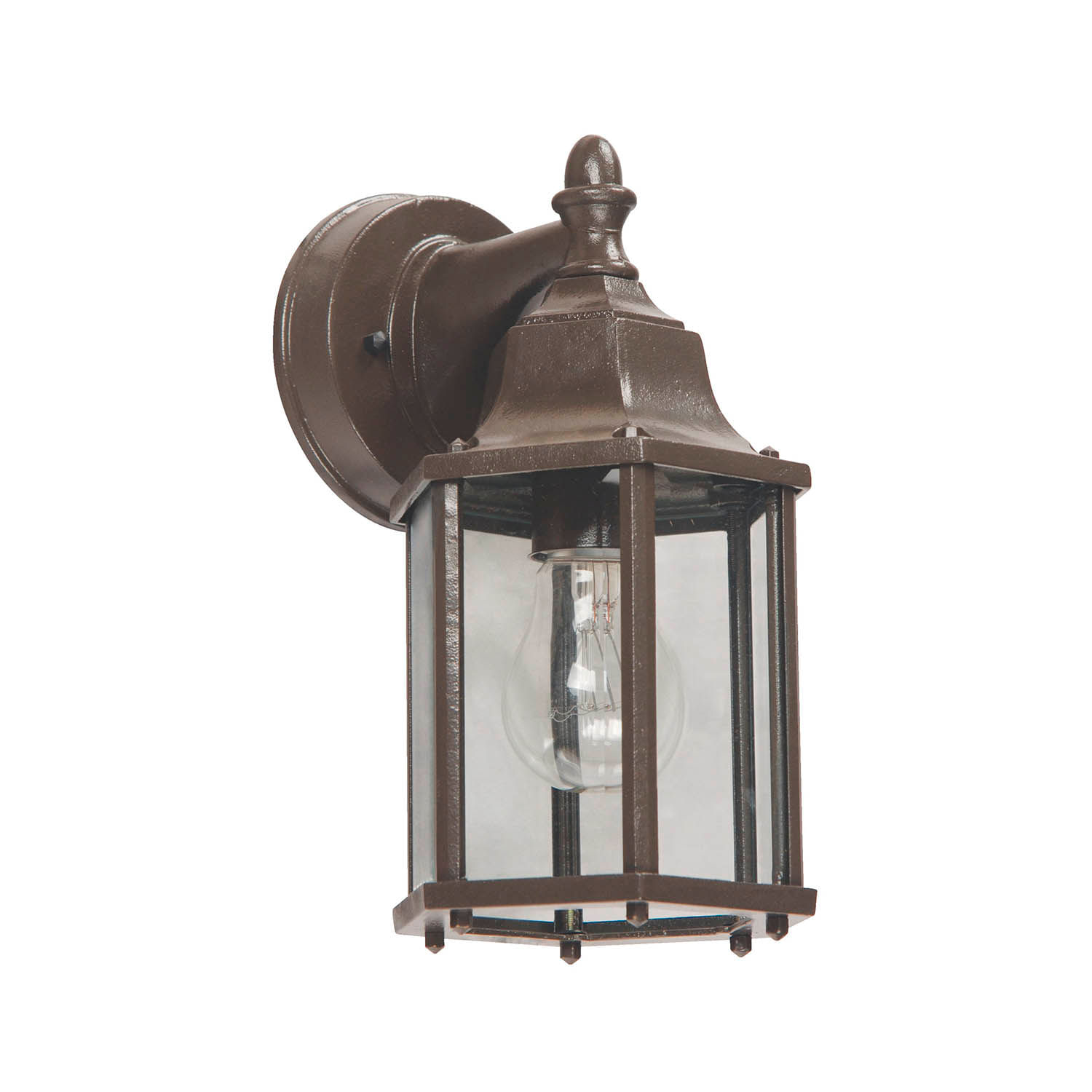 Farol de pared con acabado tipo latón antiguo para un foco con base E27 ...