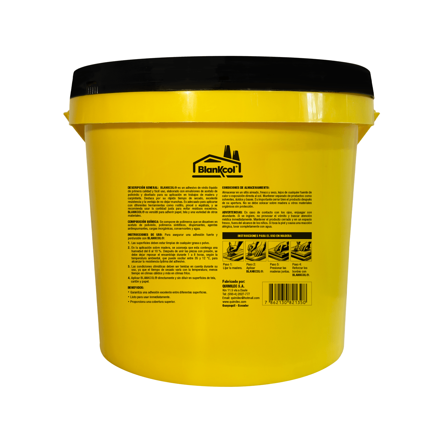 Goma blanca adhesiva vinílica de secado rápido y alta resistencia Galón ...