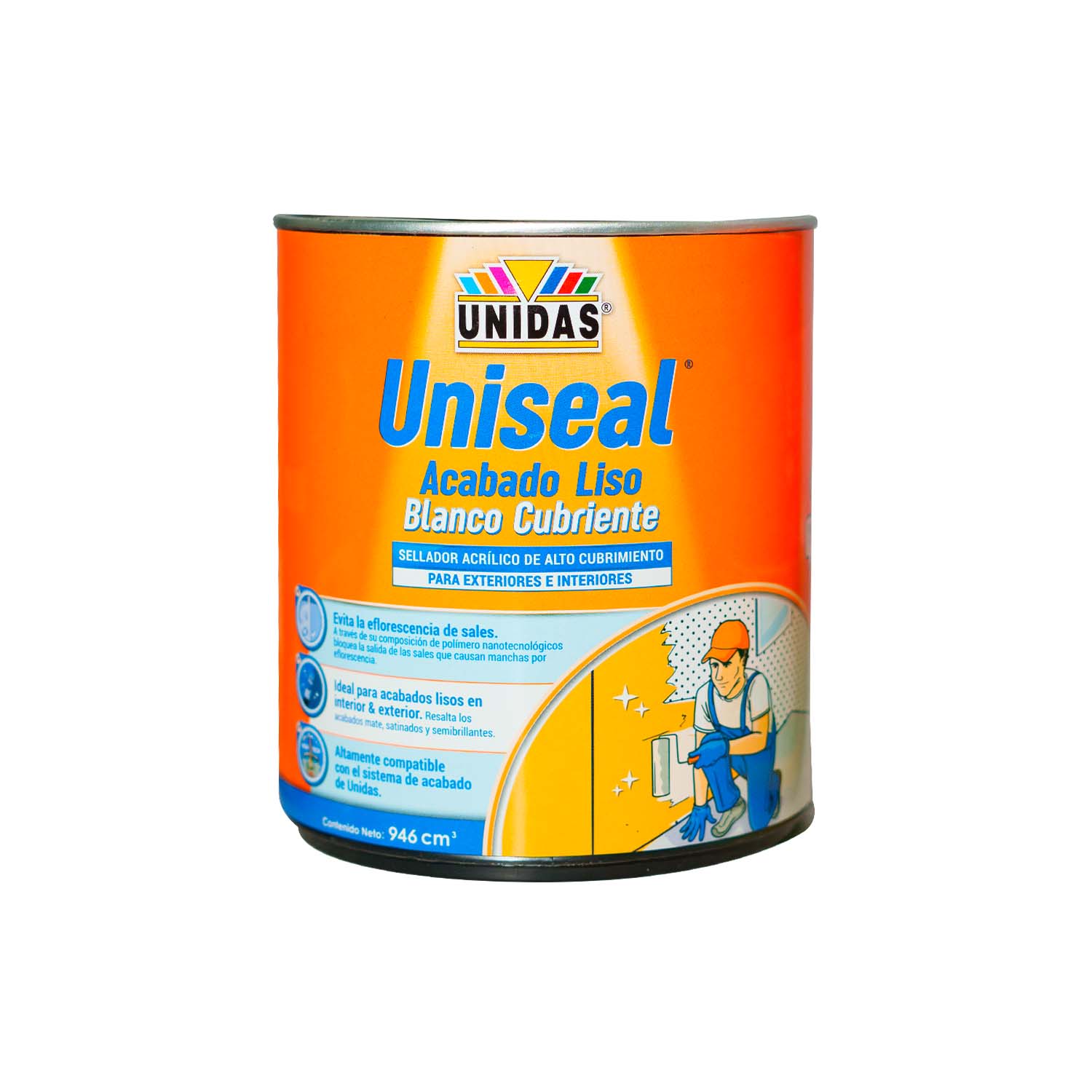 Sellador UNISEAL acrílico con acabado liso para exteriores e interiores ...