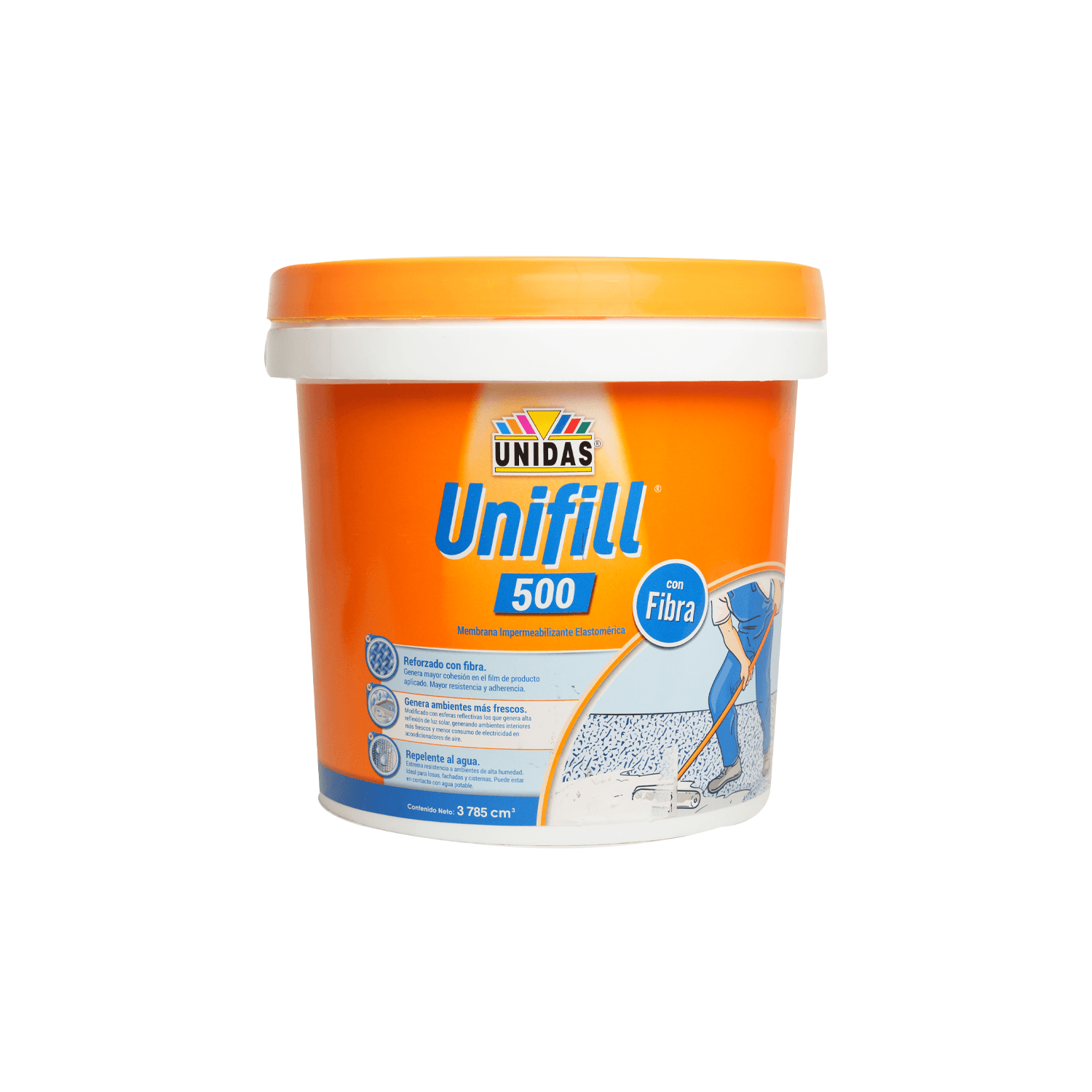 Impermeabilizante UNIFILL BASE 500 sintética 1gl. - PINTURAS UNIDAS - Kywi