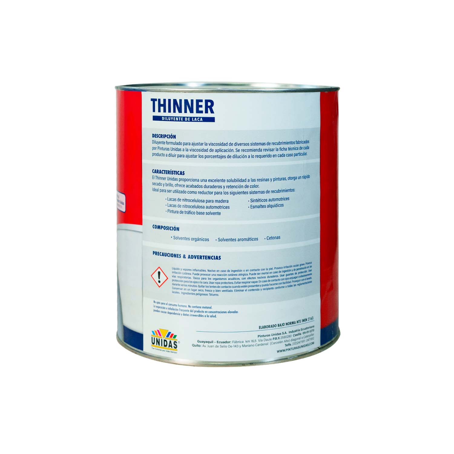 Thinner formulado con solventes de grado poliuretano 1gl. - PINTURAS ...