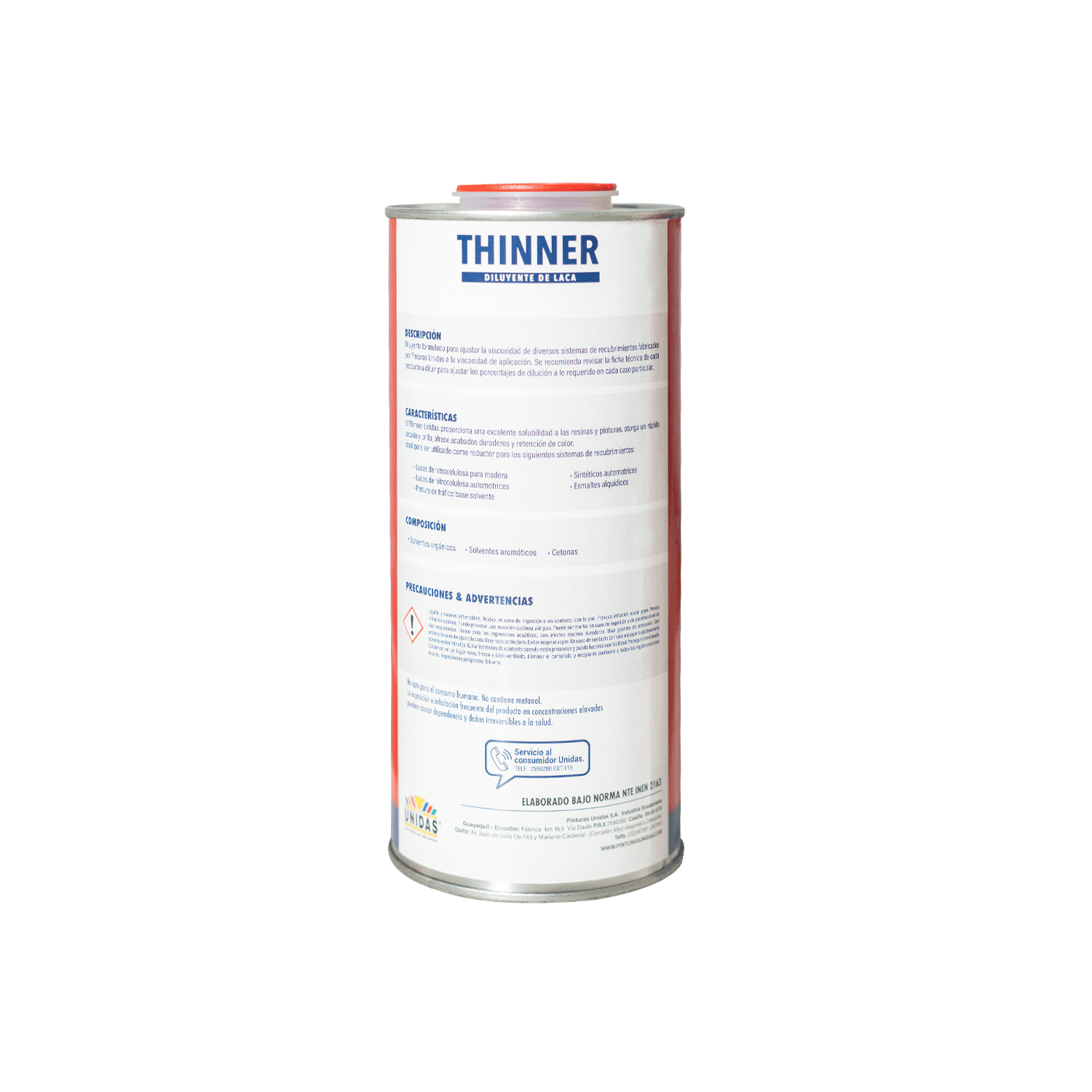 Thinner formulado con solventes de grado poliuretano 1lt. - PINTURAS ...