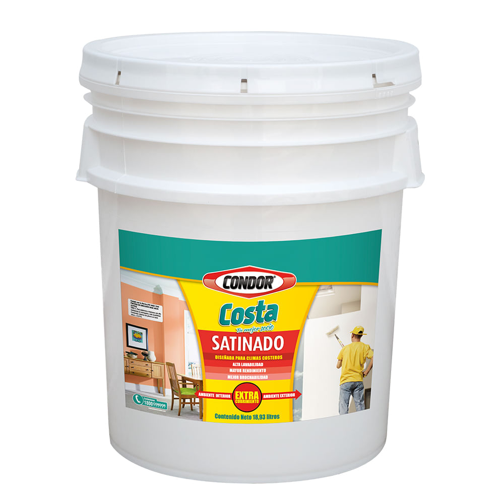 Pintura Acrílica Condor Costa Satin Blanco CANECA. - CONDOR - Kywi