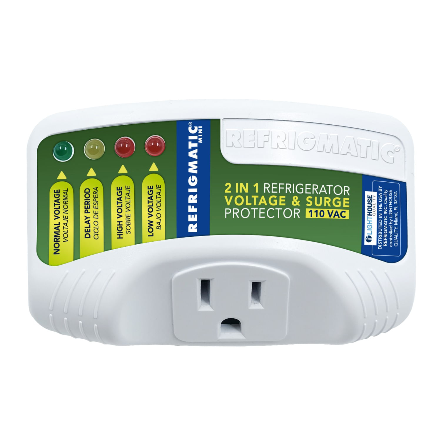 Protector de voltaje REFRIMATIC para refrigerador.