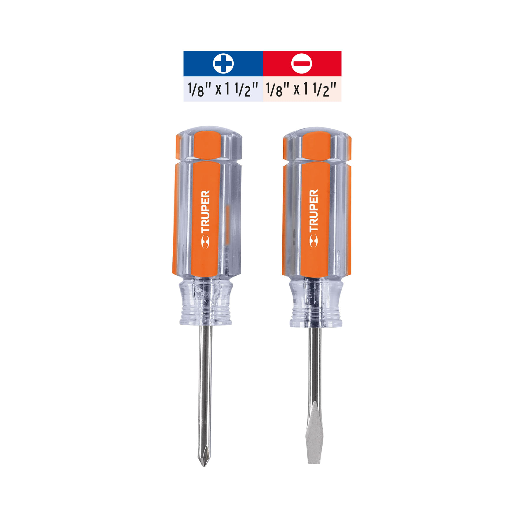 Juego de 2 desarmadores mini de 1/8" x 1 1/2" - TRUPER - Kywi