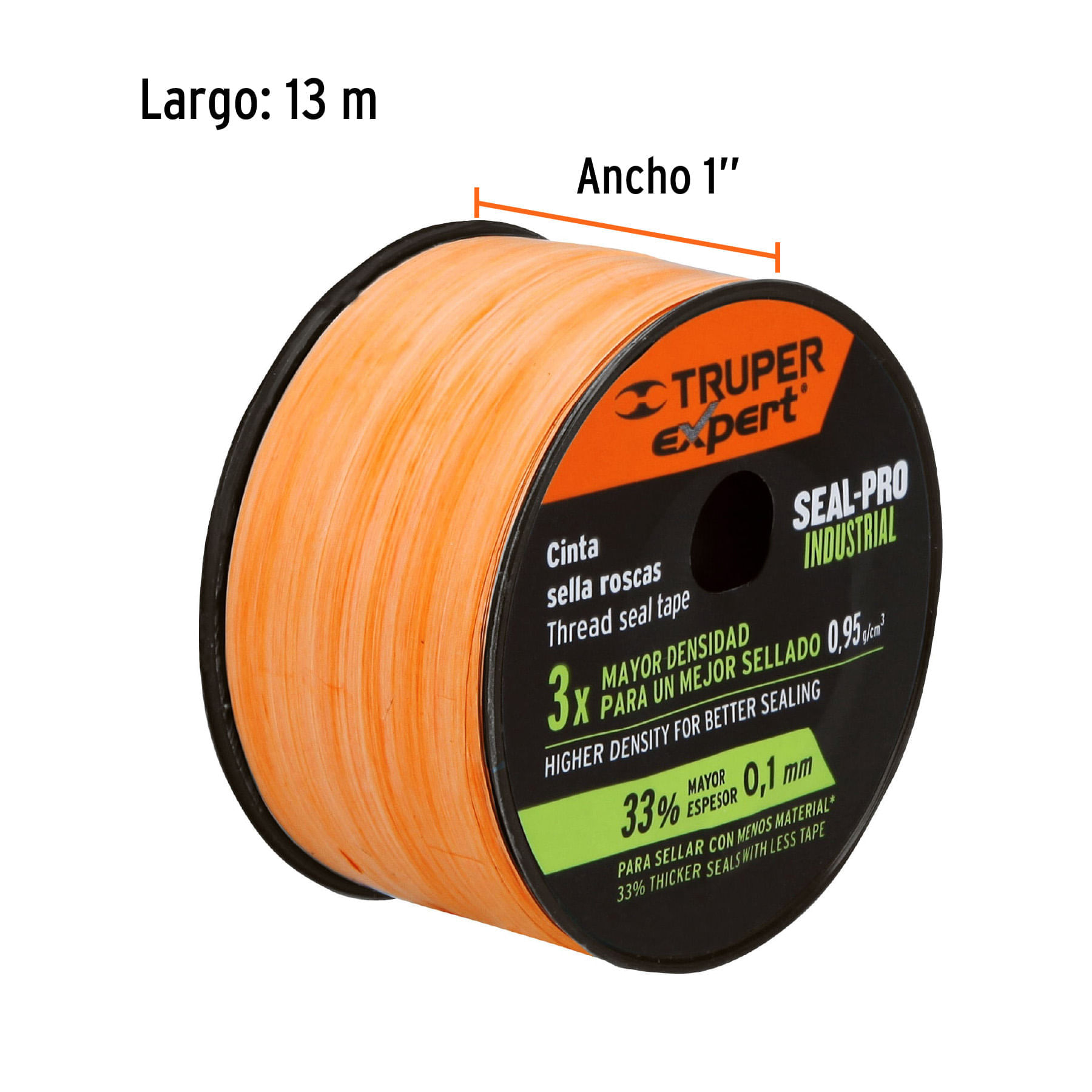 Cinta teflón INDUSTRIAL de 1 pulgada x 13 m para sellado de conexiones ...