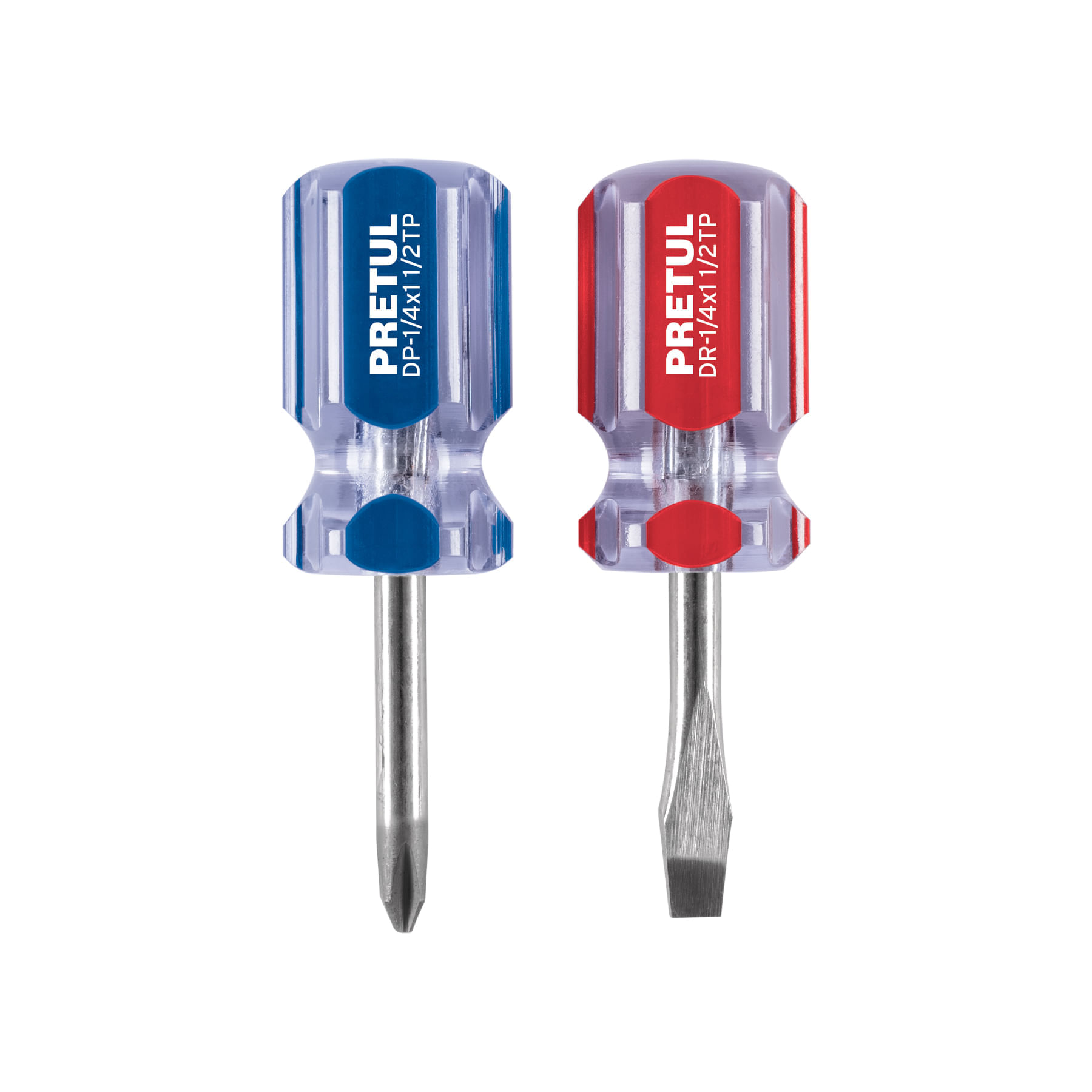 Juego de 2 desarmadores mini de 1/4" x 1 1/2" - PRETUL - Kywi