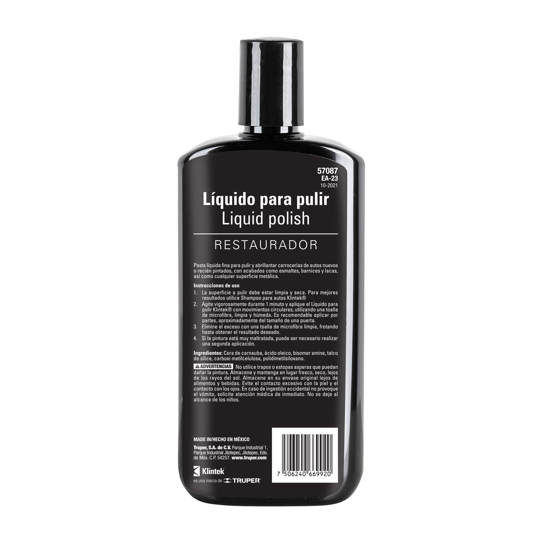 Pulimento líquido restaurador de 473 ml para automóvil. - KLINTEK - Kywi
