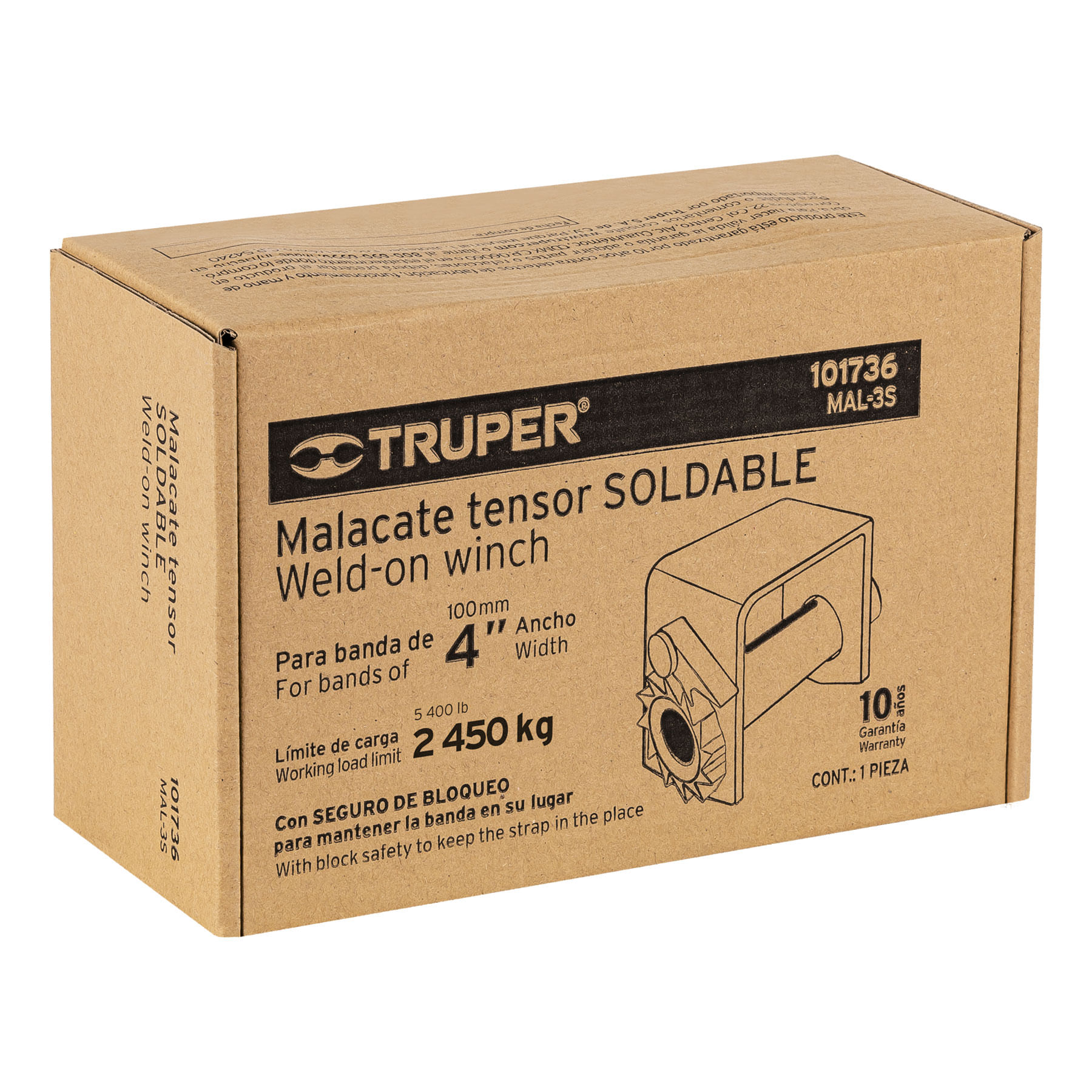 Tecle soldable de 4" para banda - TRUPER - Kywi