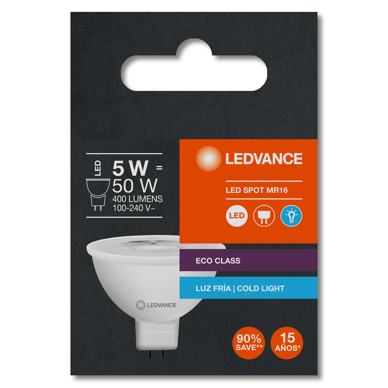 Dicroico LED MR16 de 5W de Luz Blanca. - LEDVANCE - Kywi