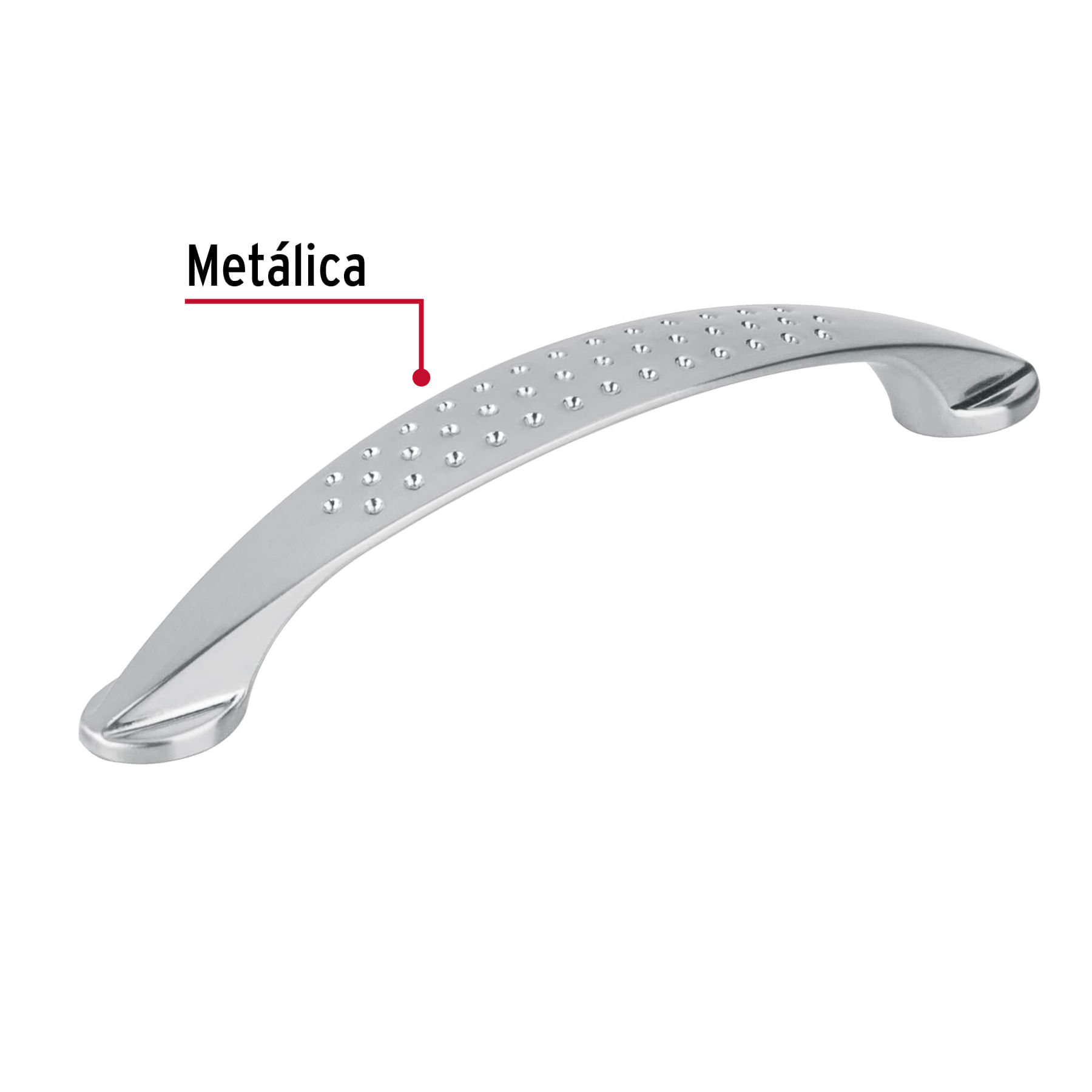 Tiradera satinada de 128mm tipo "Elipse" - HERMEX - Kywi