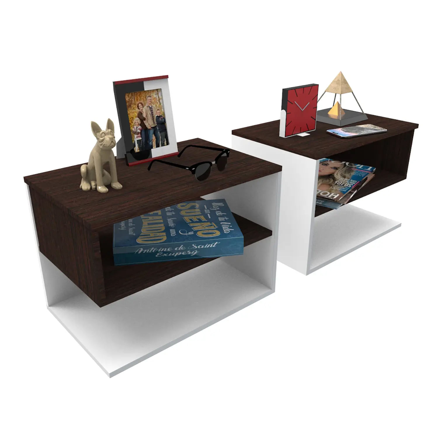 Juego de mesas de noche Pekín wengue - MUEBLE FACIL - Kywi