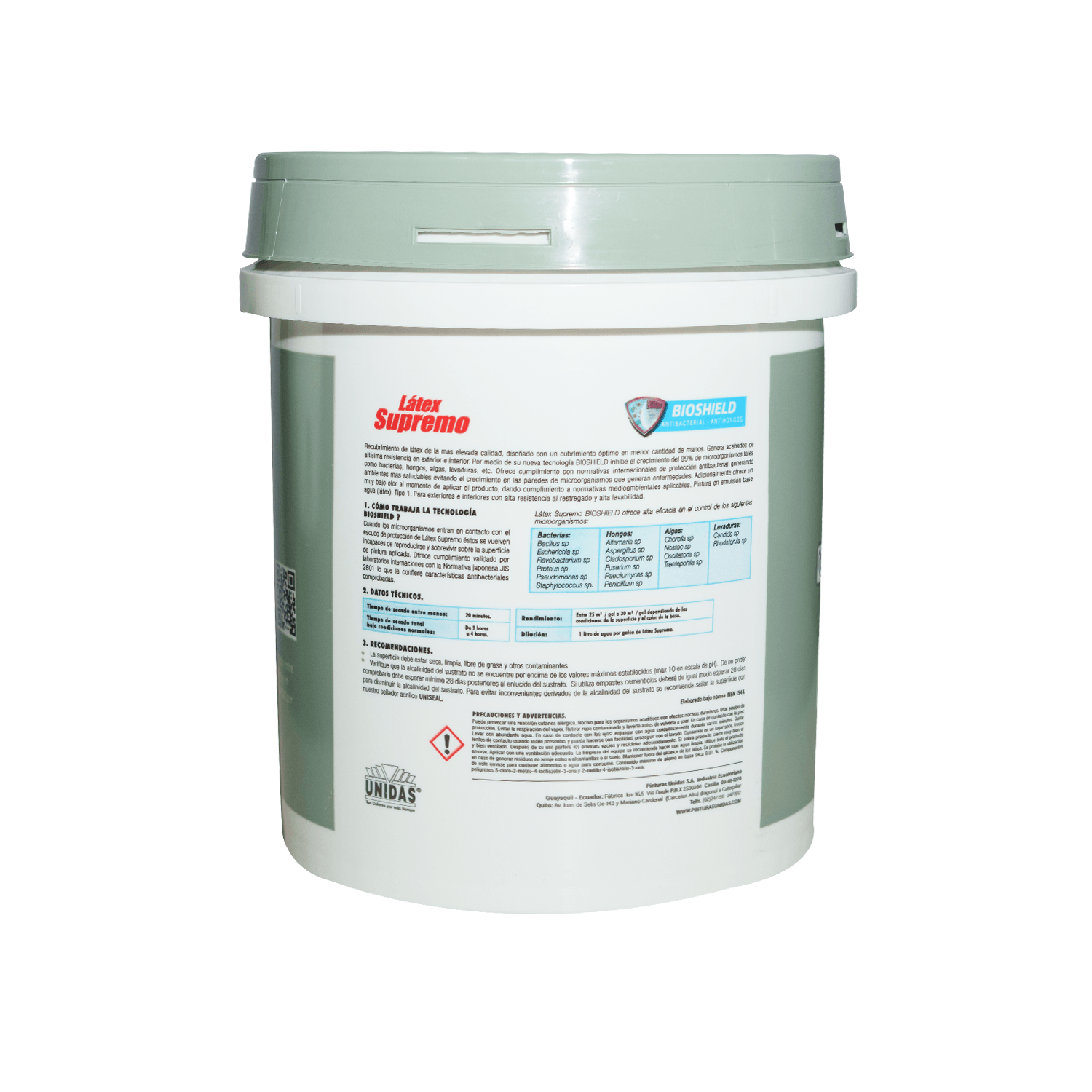 Pintura látex SUPREMO Arena con tecnología Bioshield 99 % antibacterial ...