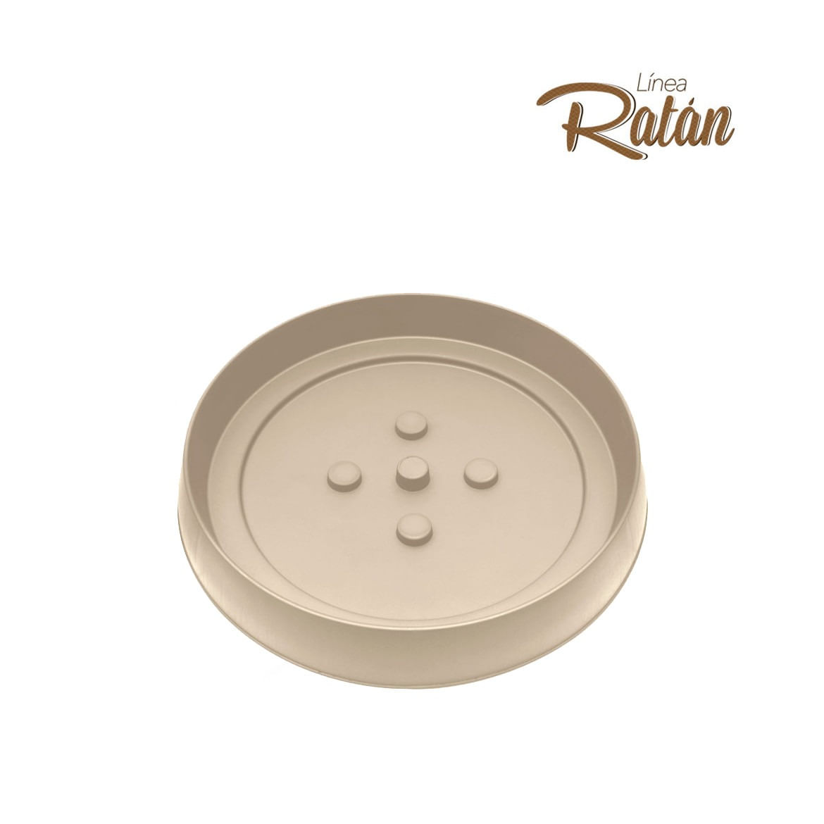 Base de macetero RATAN redonda color beige de 13 cm. - CASA PICA - Kywi
