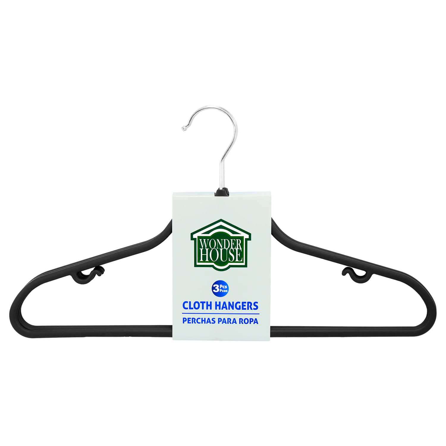 Armador para ropa gris metálico recubierto de plástico en set de 3 ...