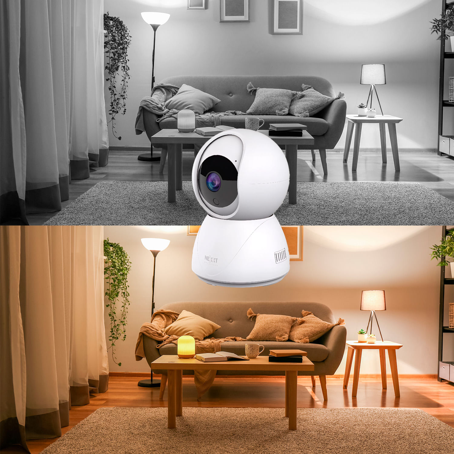 Cámara Smart con giro de 355° y cámara 2K; con conexión WiFi de doble ...