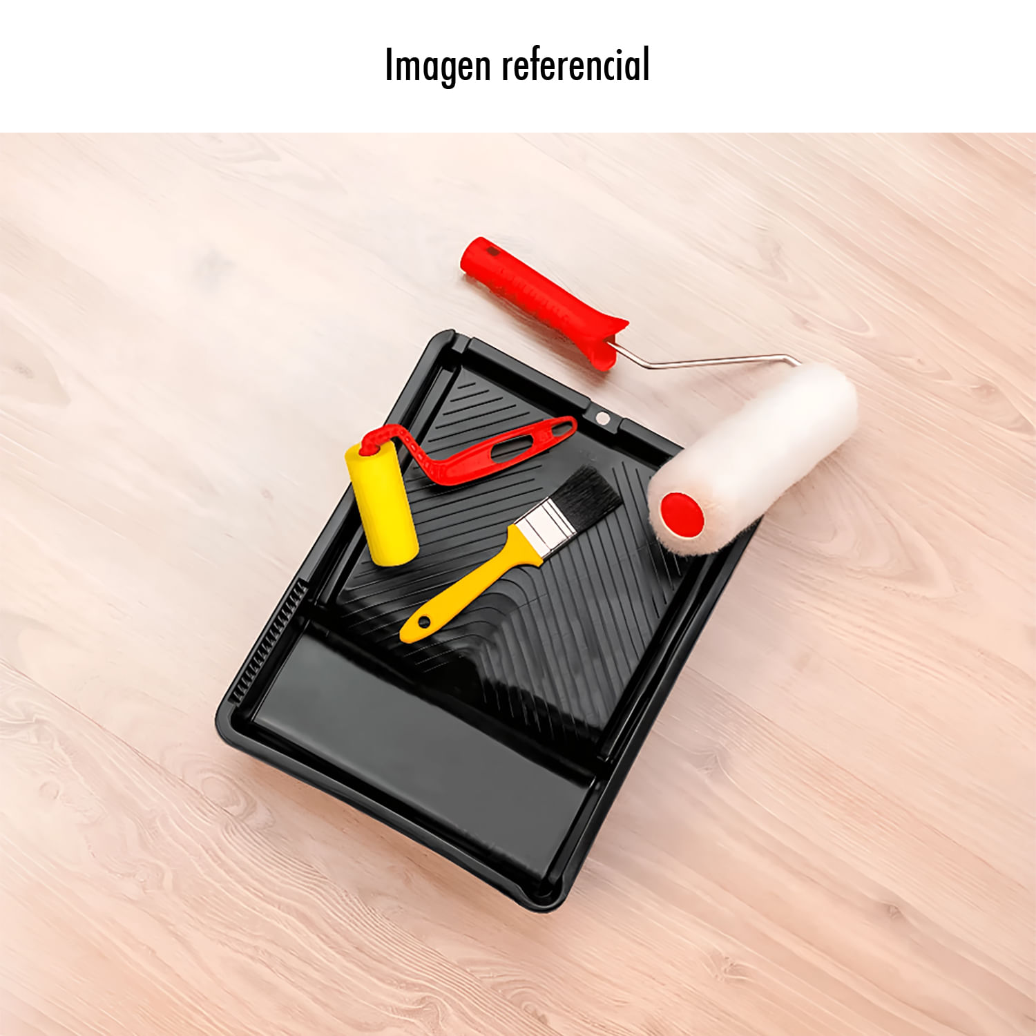 Kit de 5 piezas para pintor con brocha, bandeja y rodillos. - ATLAS - Kywi