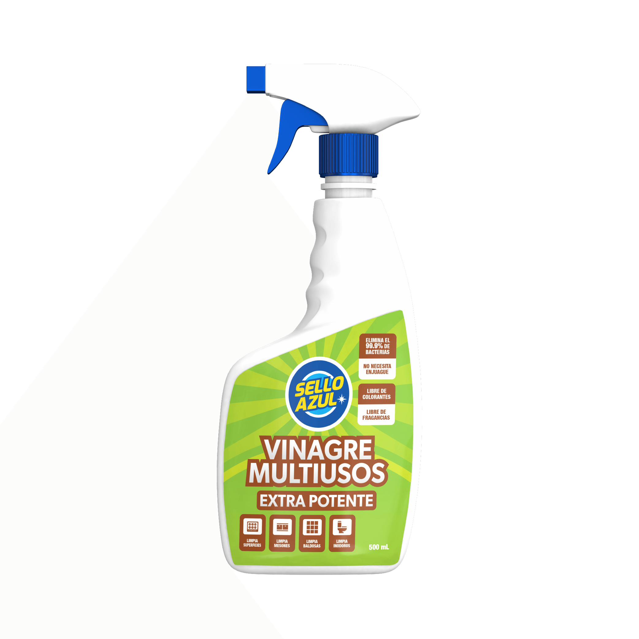 Vinagre Multiusos EXTRA POTENTE en Spray con acción antibacterial multisuperficies 500 ml ...