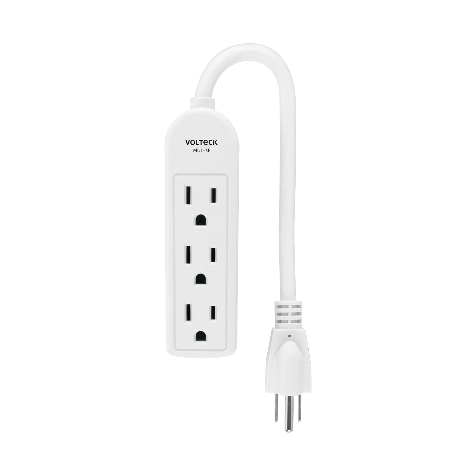 Regleta doméstica de 3 tomas blanca con 1625 W de potencia y contactos ...