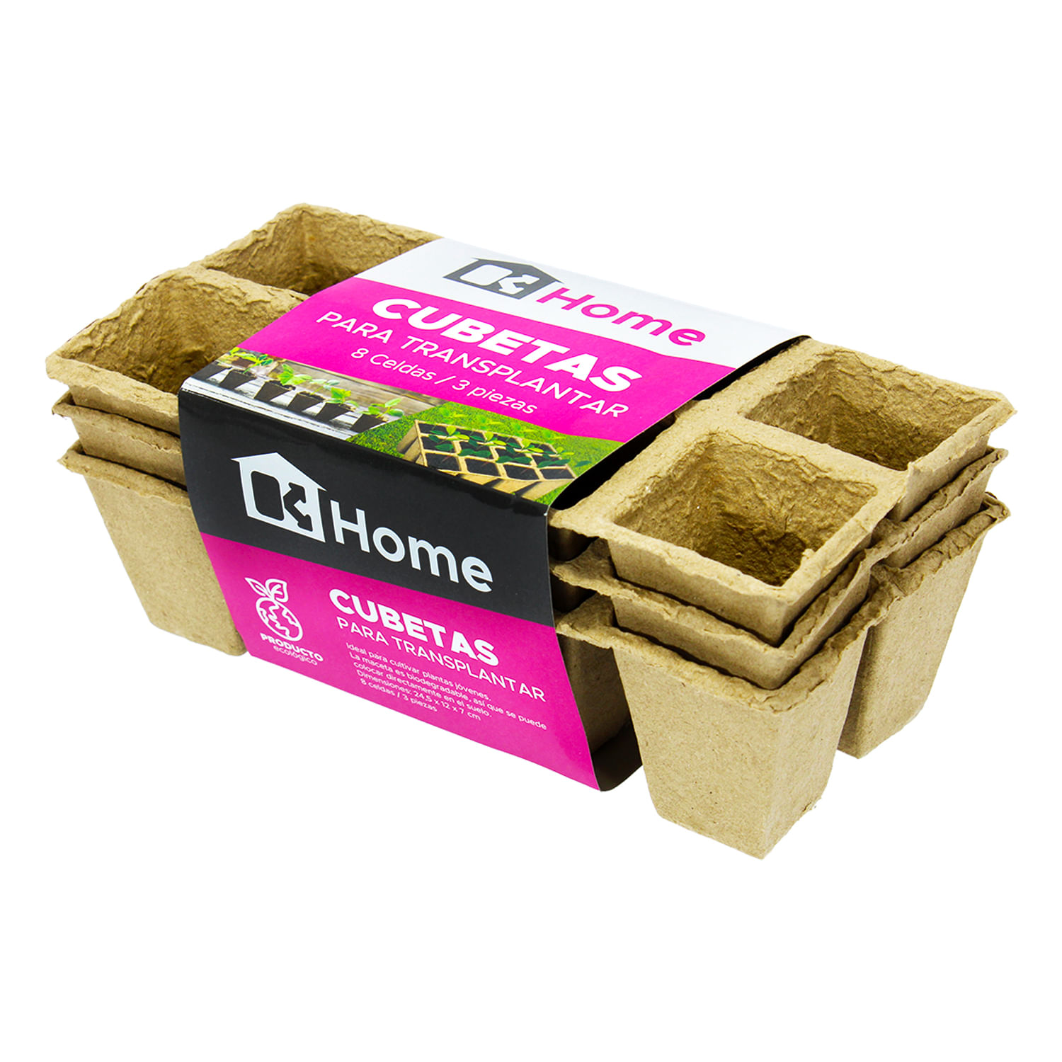 Set de cubetas para transplante de plantas con 3 piezas de 8 celdas ...