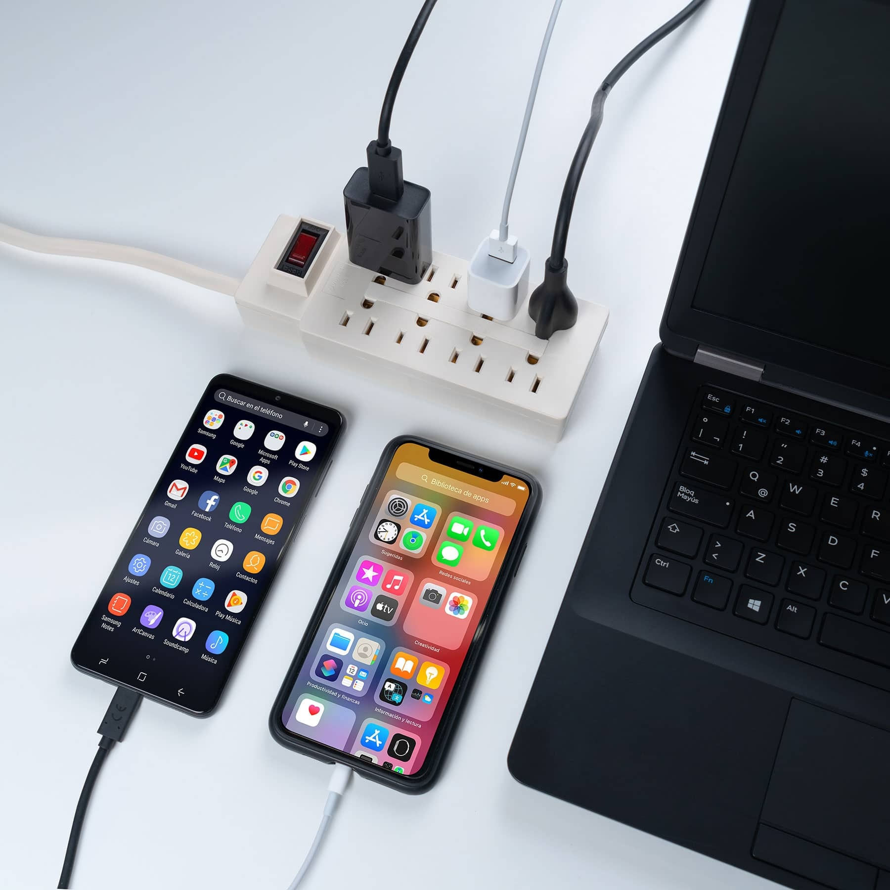 Regleta multicontacto 14 AWG de 50 cm con 8 entradas para USO RUDO ...