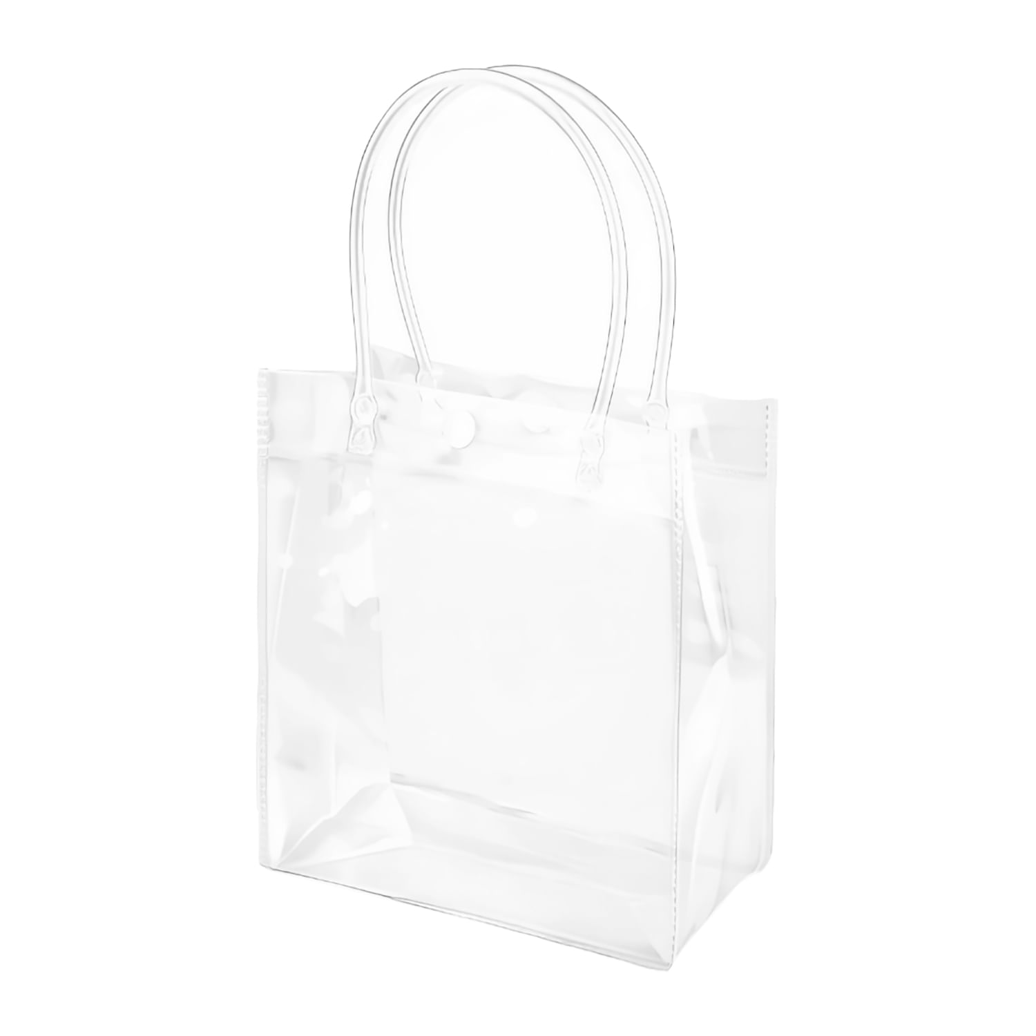 Funda de PVC transparente tipo cartera de 20 x 20 x 10 cm con botón de ...