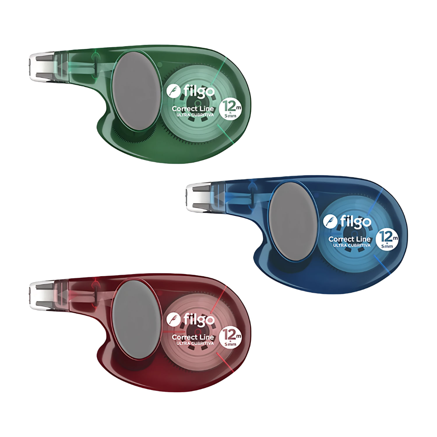Cinta correctora ultra cubritiva de 12 m x 5 mm. - FILGO - Kywi