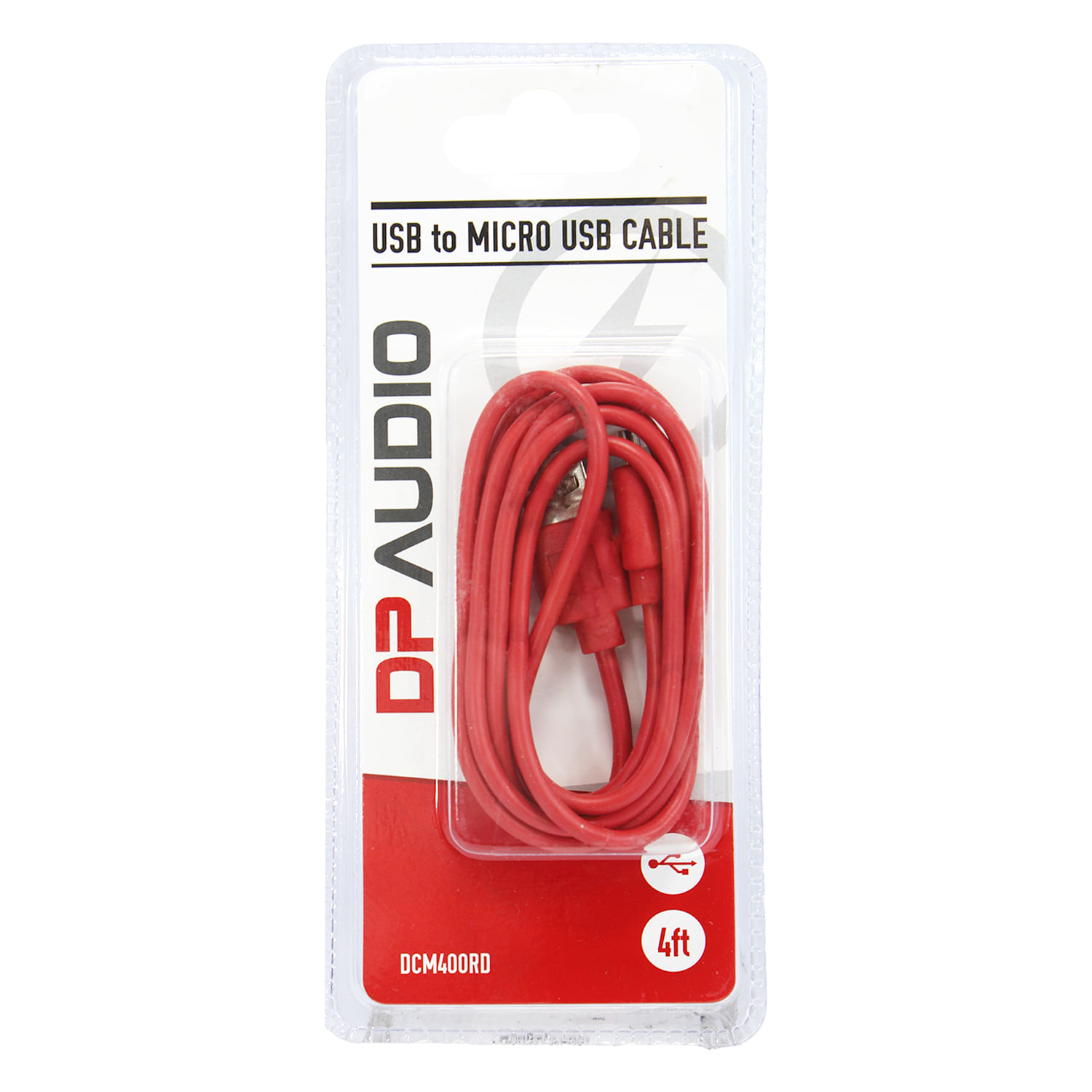 cable usb a micro usb dp audio rojo - Kywi