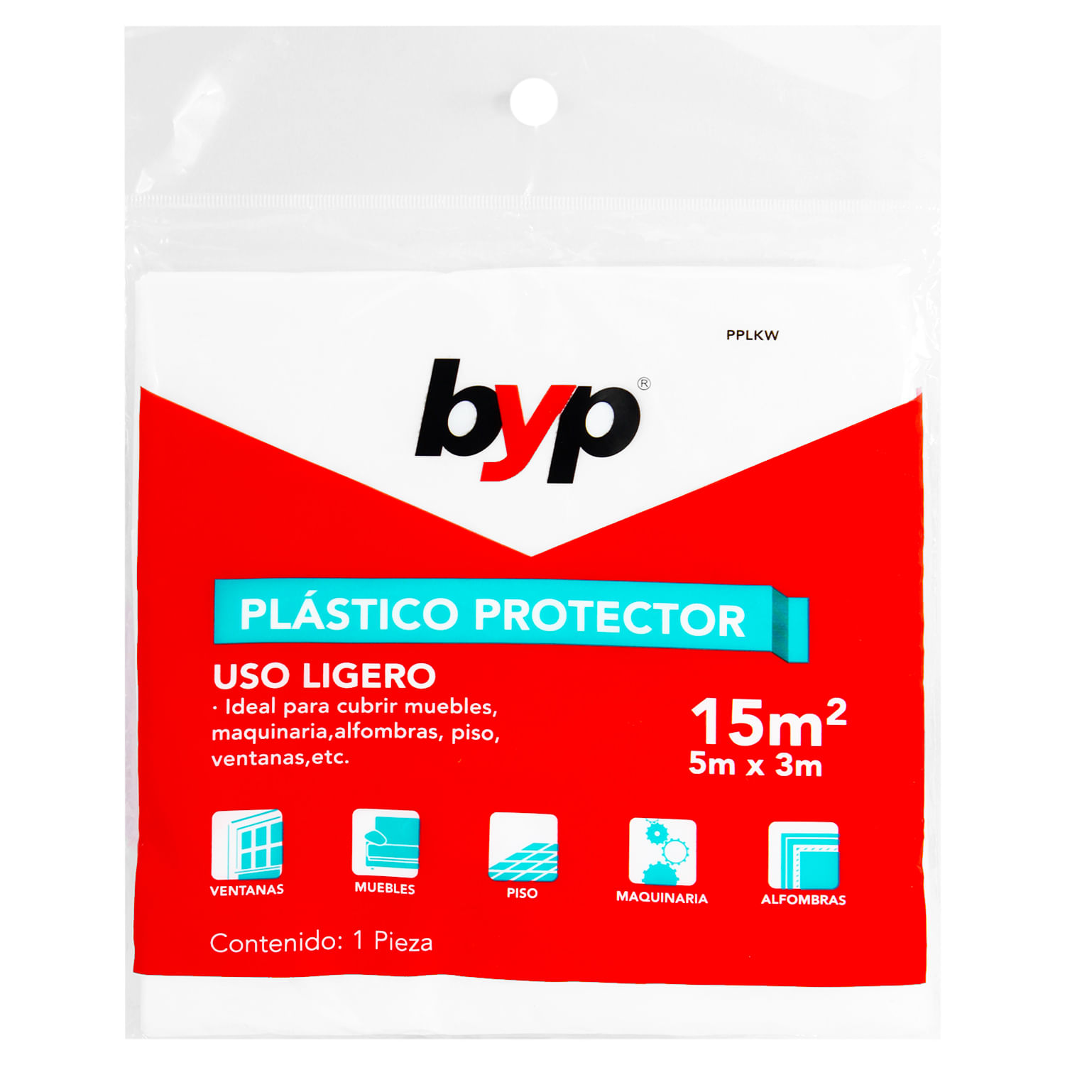 Plastico Protector P/Pintar 15M2 Uso Ligero By - Kywi