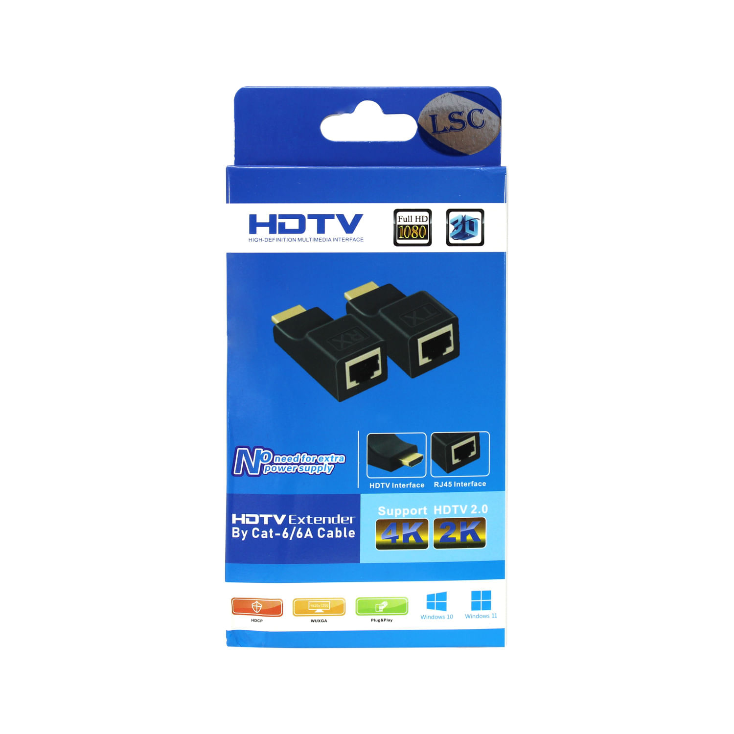 Extensor HDMI 4K con conector RJ45; extensión práctica con cable UTP ...