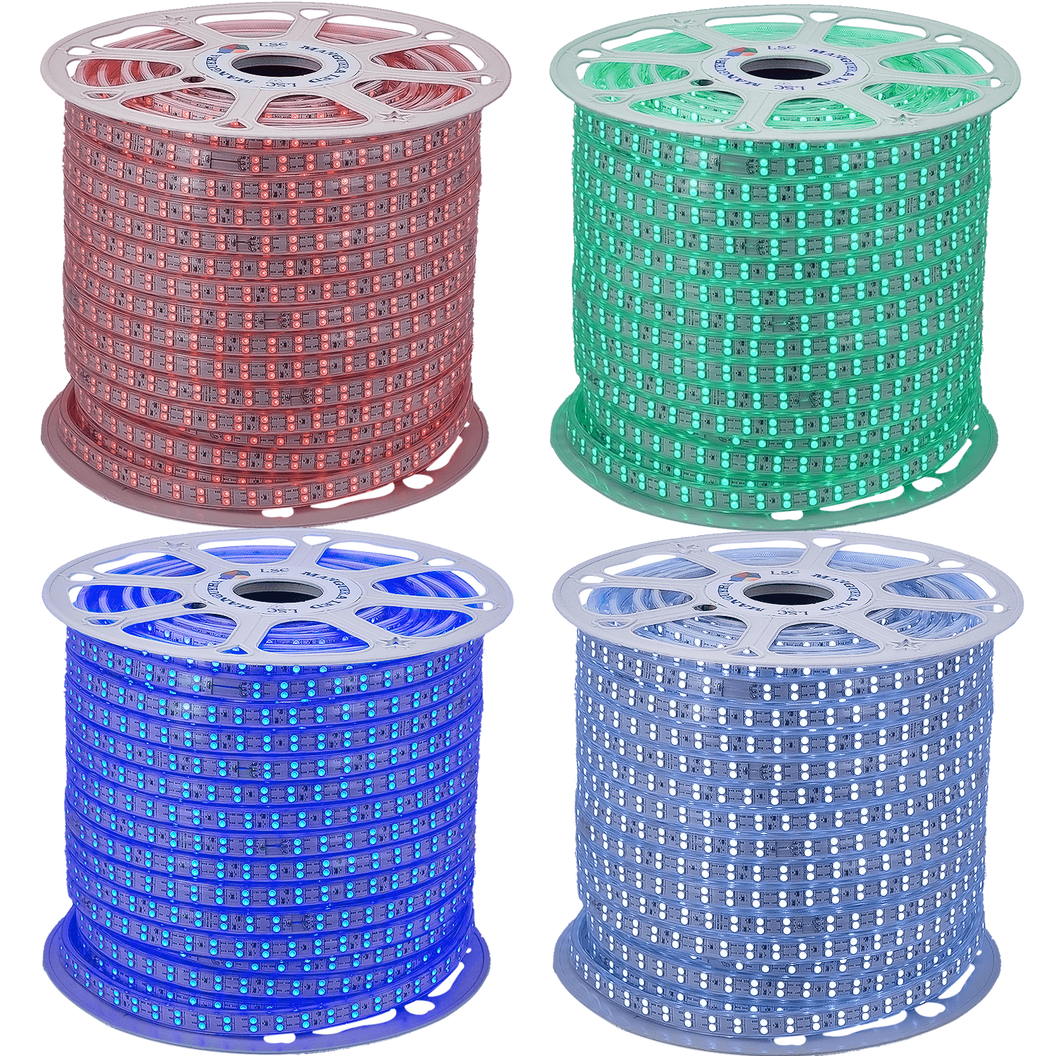 Manguera LED RGB 5050 120 LEDs de 110V para interiores o exteriores ...